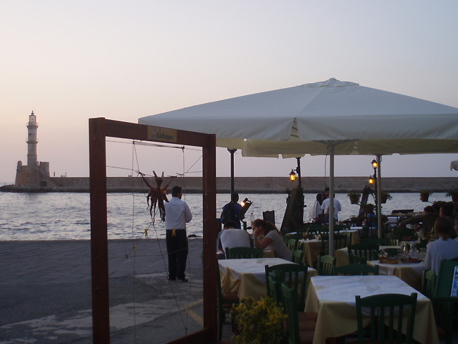 Kavouras Tavern in Chania Harbour | Kids Love Greece
