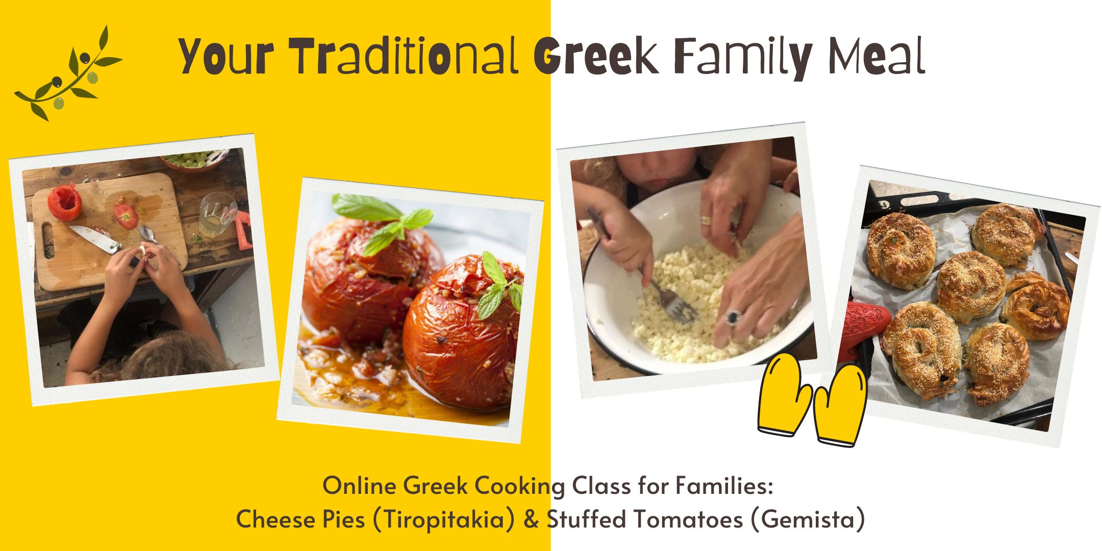 Greek Cooking Class: Cheese Pies (Tiropitakia) & Stuffed Tomatoes ...
