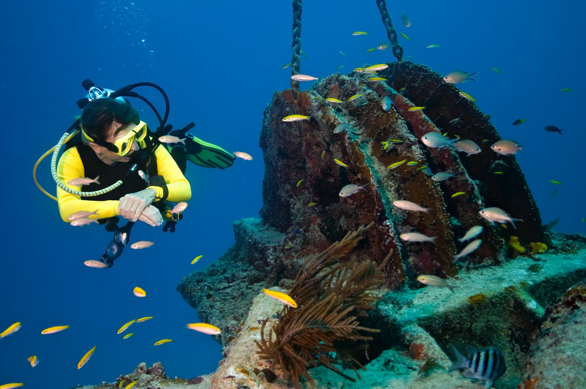 Shipwrecks open to recreational divers in Greece