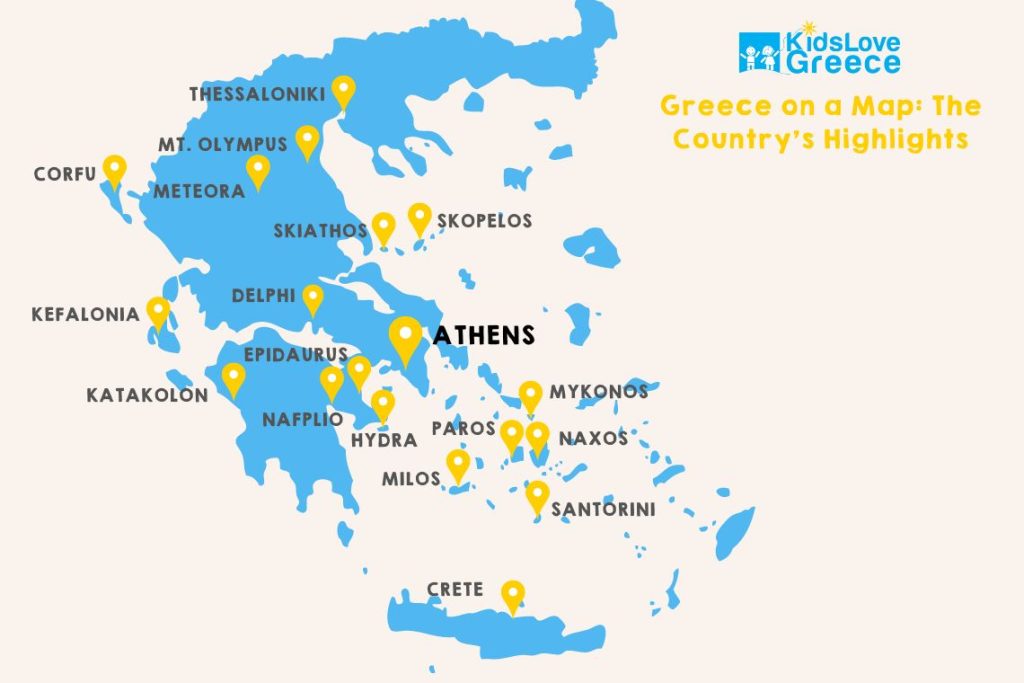 Greece on a Map: Pinpointing the Best Places of the Ultimate European ...