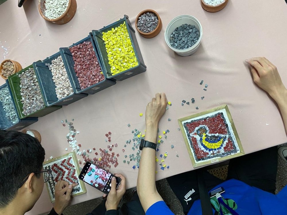 Mosaic Fun for the Whole Family: A Private Workshop in Athens